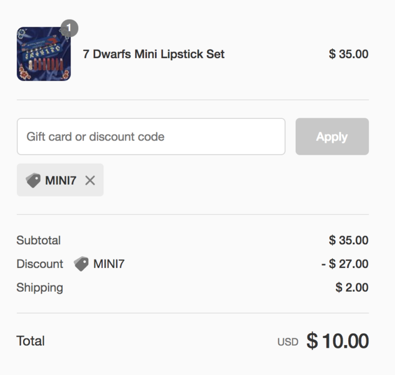 Besame: 7 Dwarfs Mini Lipstick Set only $8(reg. $35) + $2 shipping ...