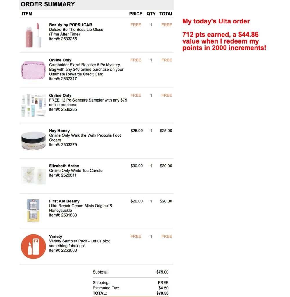 My Today’s Ulta order | Gift With Purchase