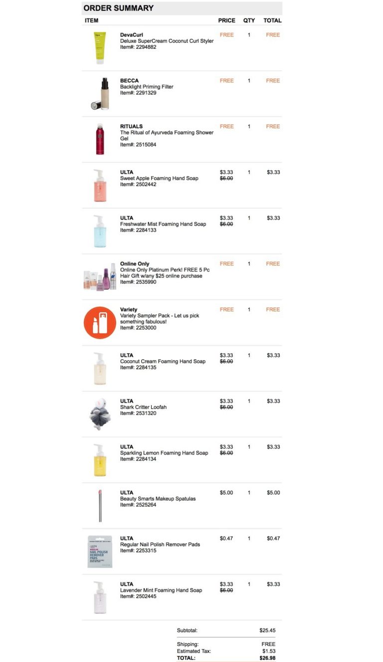 My Today’s Ulta Order | Gift With Purchase