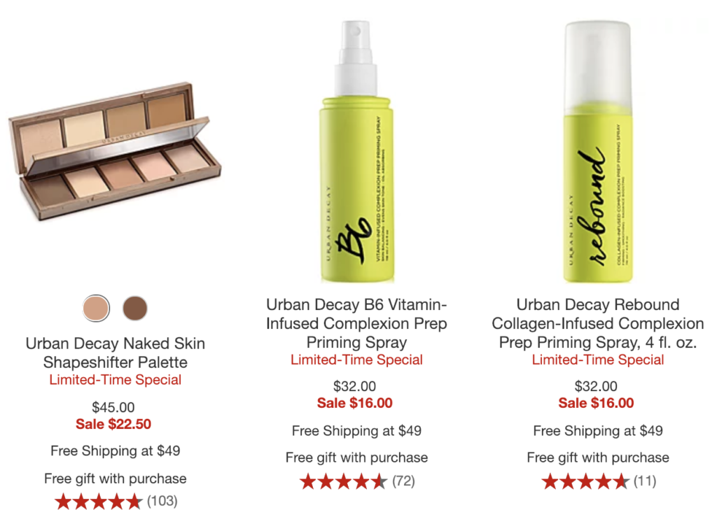 Macy’s: 50% off select Urban Decay items | Gift With Purchase