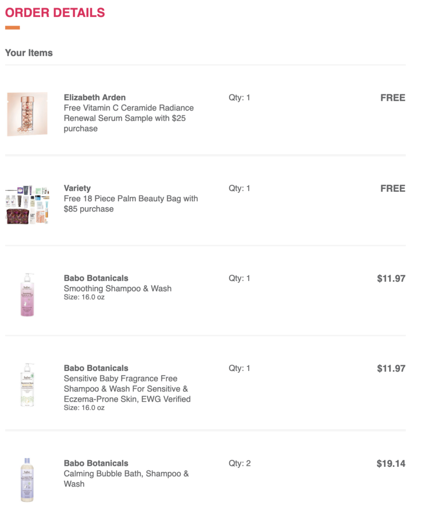 My today’s Ulta order | Gift With Purchase