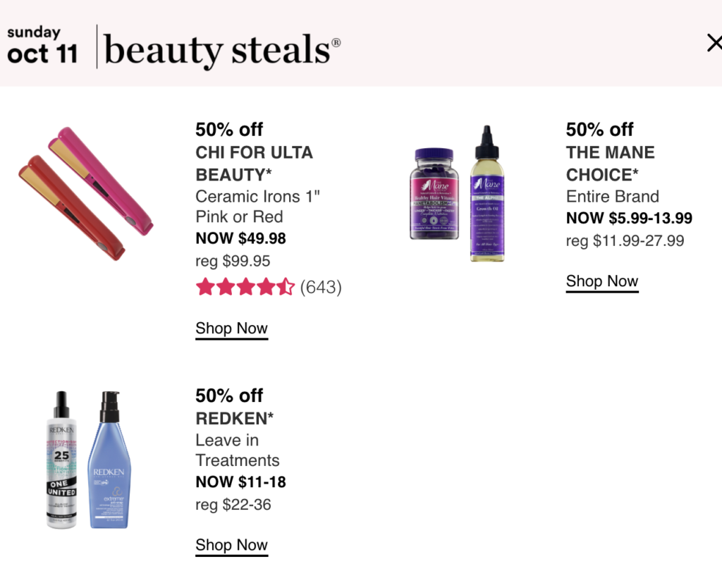 Ulta Gorgeous Hair Event 10/4 – 10/24 | Gift With Purchase