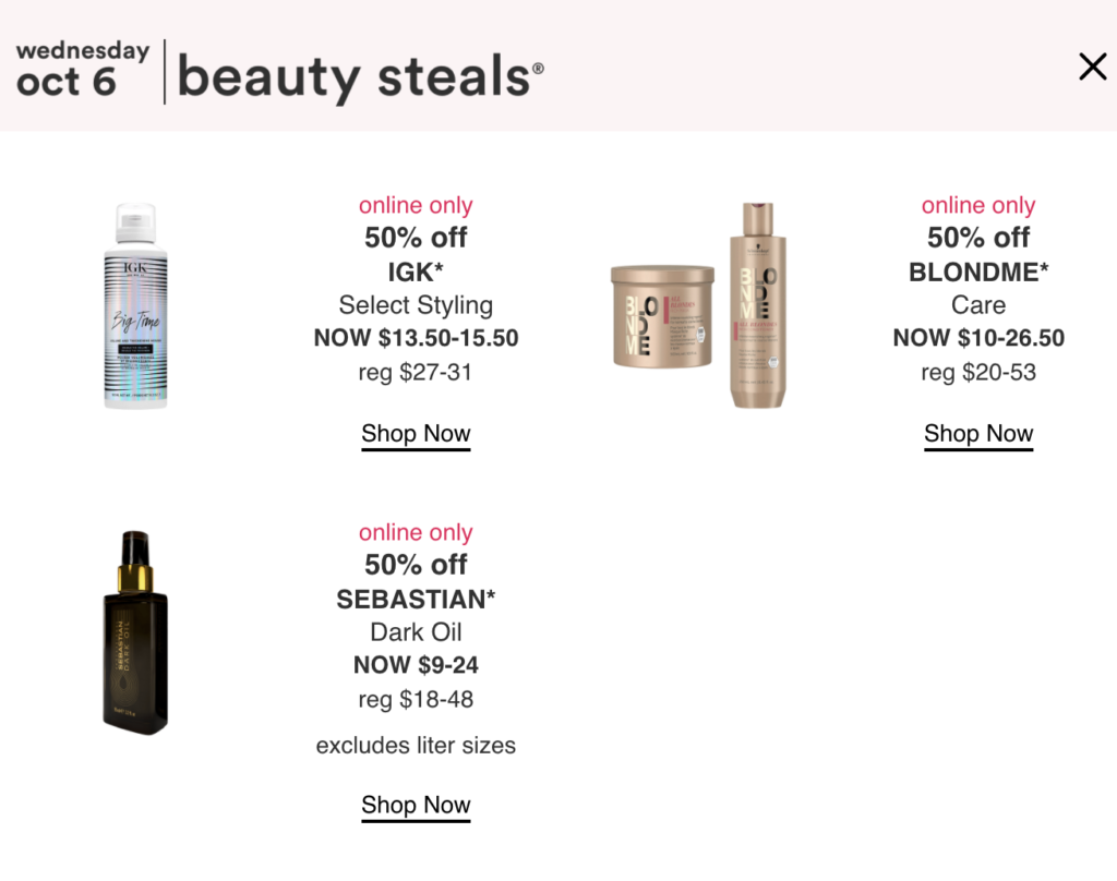 Ulta Gorgeous Hair Event (10/3 - 10/23) - Gift With Purchase