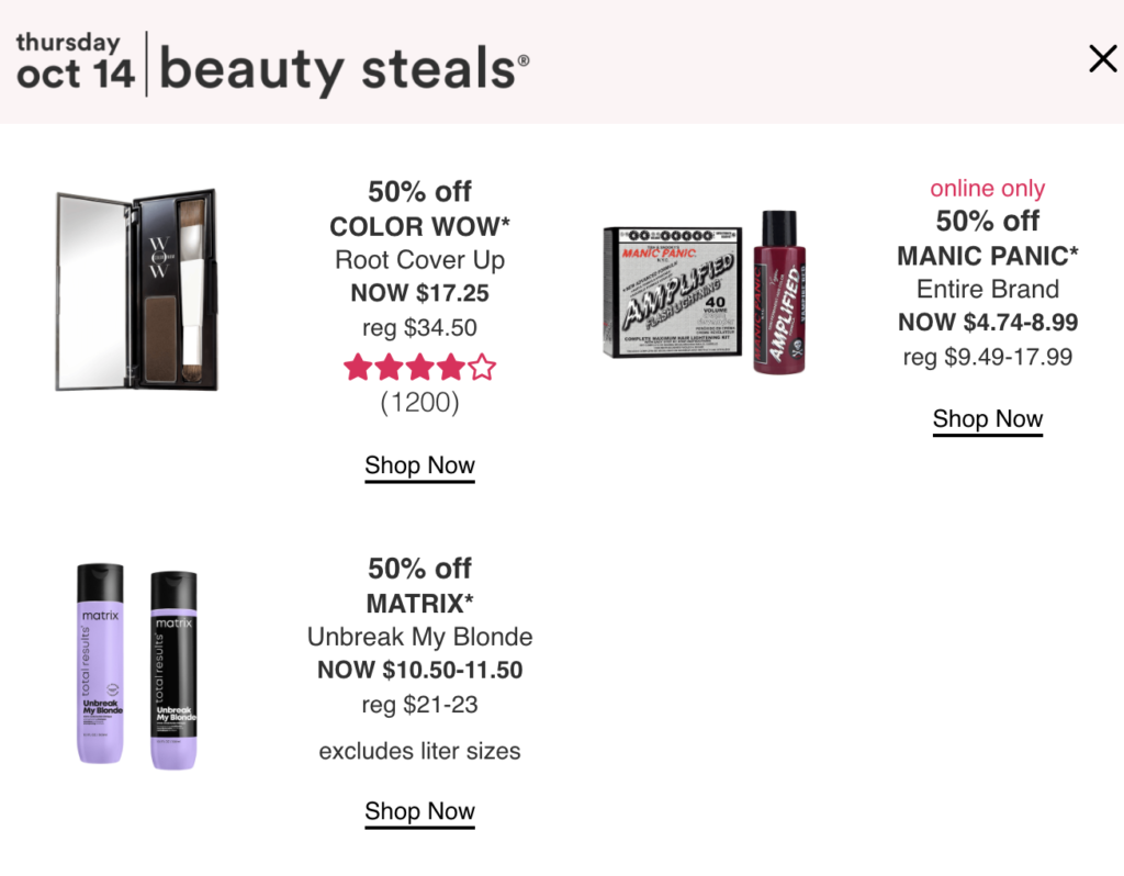 Ulta Gorgeous Hair Event (10/3 - 10/23) - Gift With Purchase