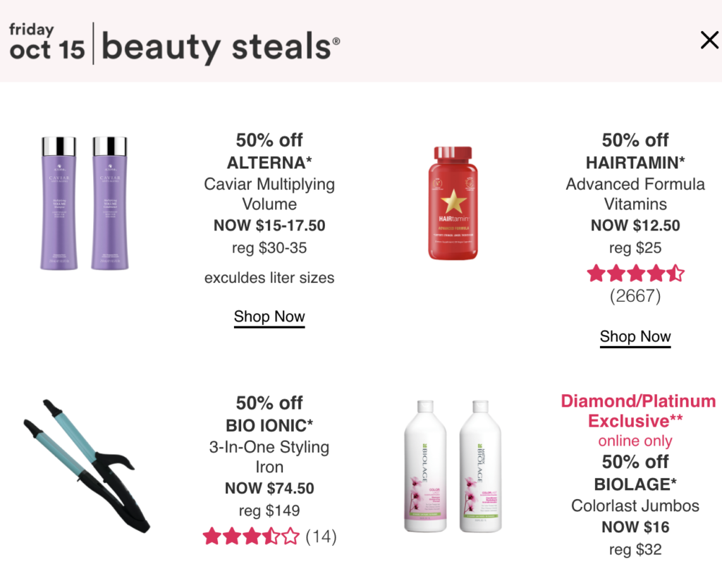 Ulta Gorgeous Hair Event (10/3 - 10/23) - Gift With Purchase