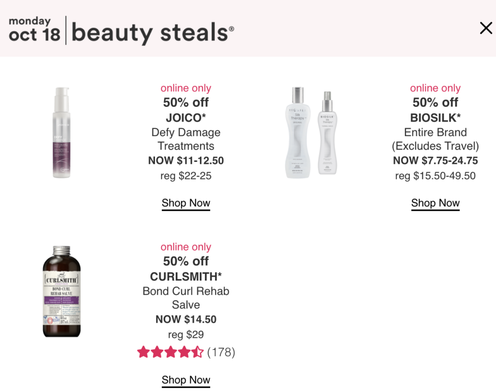 Ulta Gorgeous Hair Event (10/3 - 10/23) - Gift With Purchase