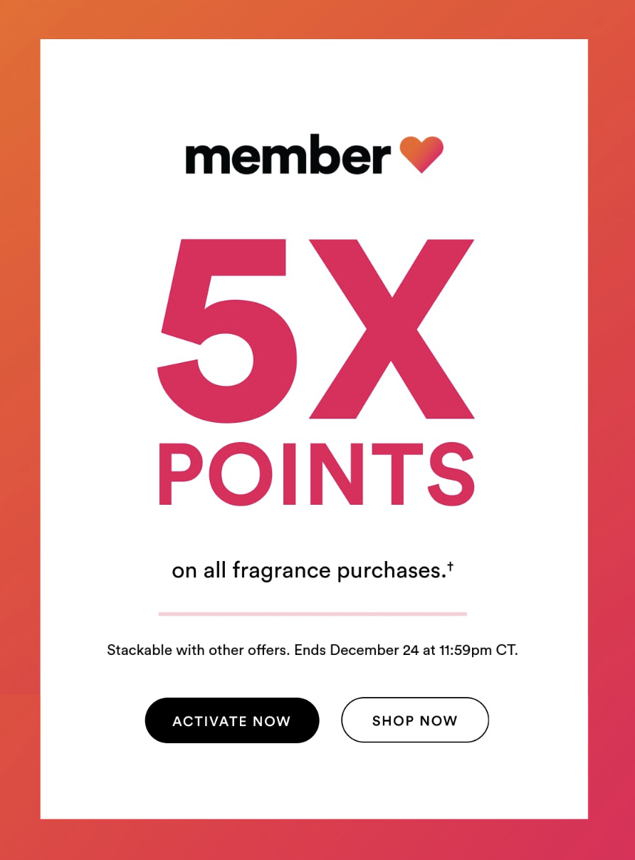 Ulta: 5X points on all fragrance purchases | Gift With Purchase